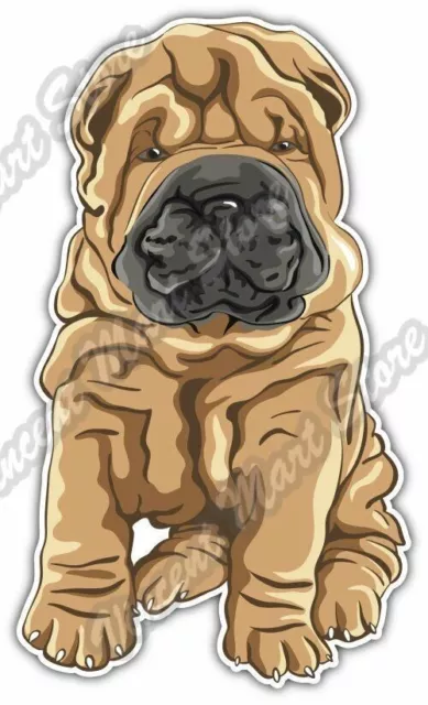 DOPASTICKER Cute Puppy Shar Pei Dog Breed Gift Idea Car Sticker Decal ...