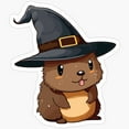 DOPASTICKER Cute Quokka Hallo.Ween Chris.Tmas Animal Witc.H Hat Sticker ...