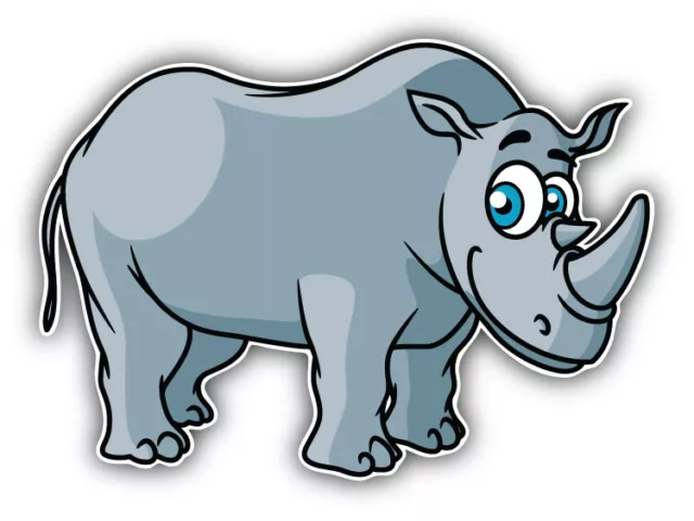 DOPASTICKER Cute Rhino Sticker Decal Phone Decal Water Bottle Stickers ...
