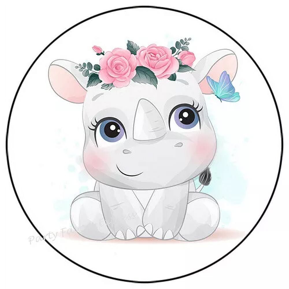 DOPASTICKER Cute Rhino Stickers Favors Phone Sticker, Latop Sticker ...