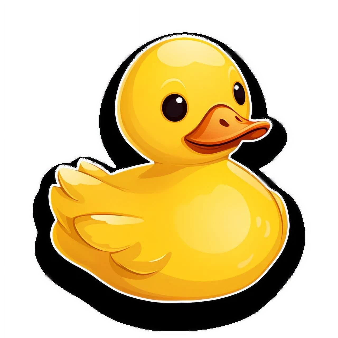 DOPASTICKER Cute Rubber Duck Ducky Sticker Decal For Car Laptop Window ...