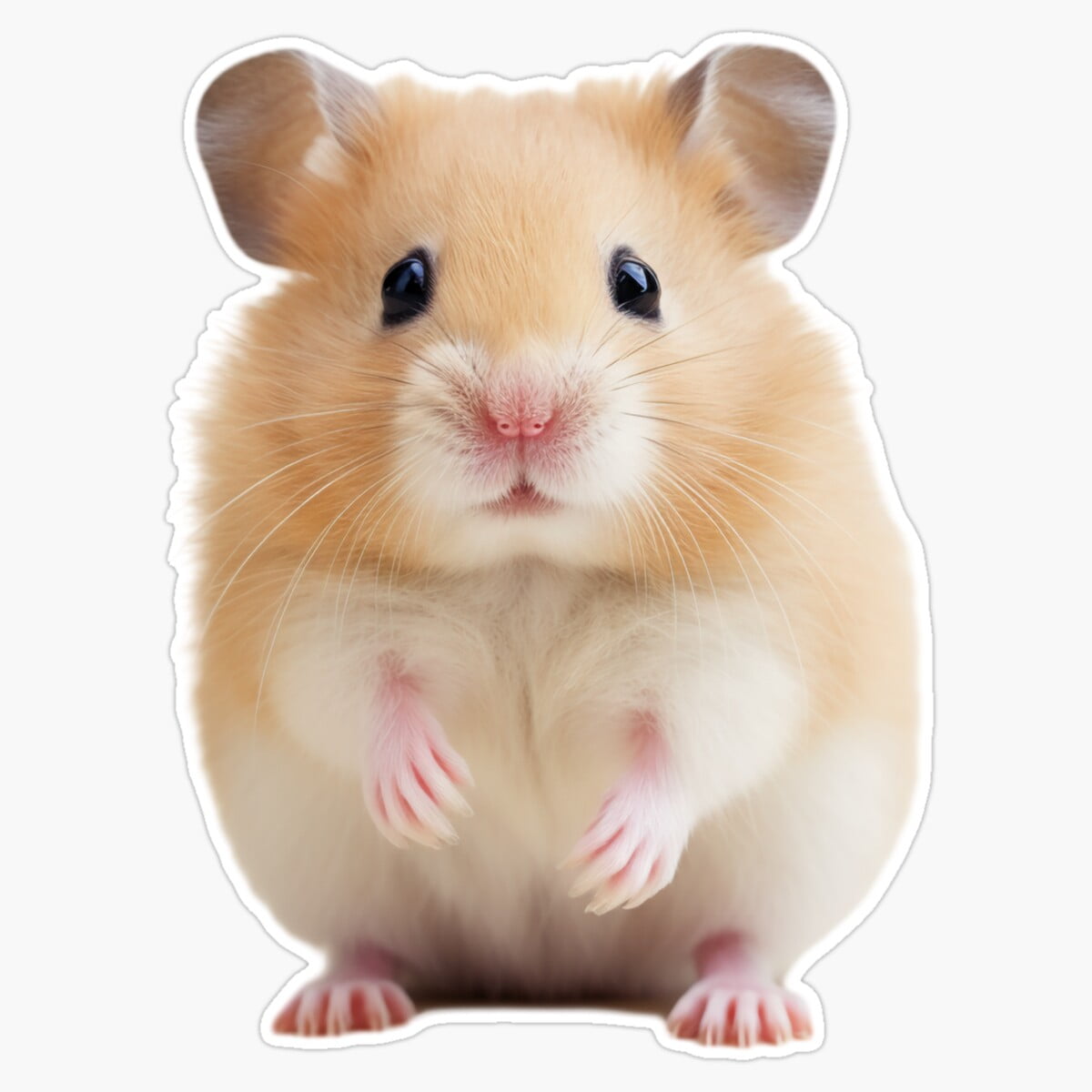 DOPASTICKER Cute Sad Hamster Sticker, Phone Sticker Water Bottle ...