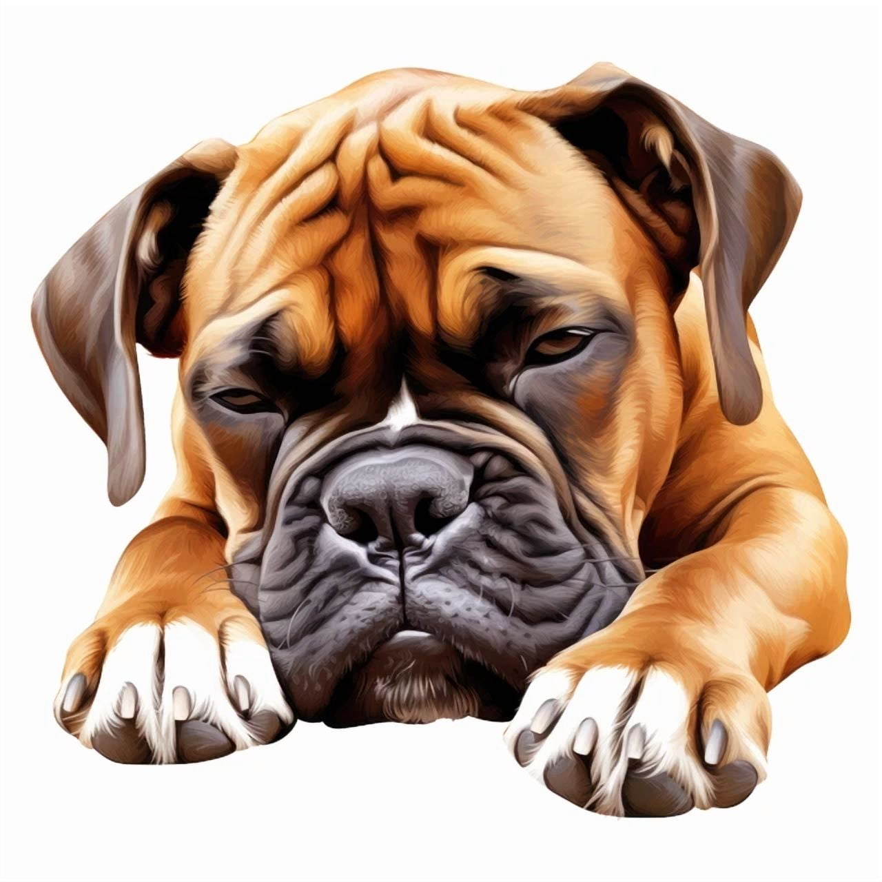 DOPASTICKER Cute Sleeping Dog Car Sticker Dog Sticker Phone Sticker ...
