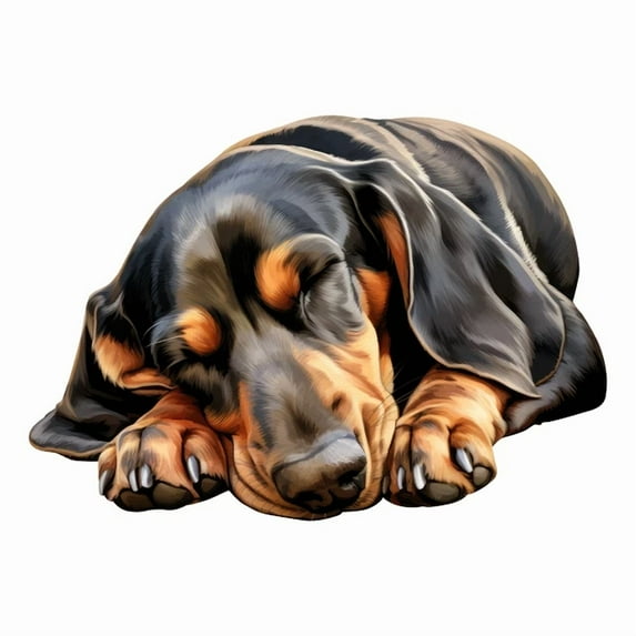 DOPASTICKER Cute Sleeping Dog Car Sticker Dog Sticker Phone Sticker ...