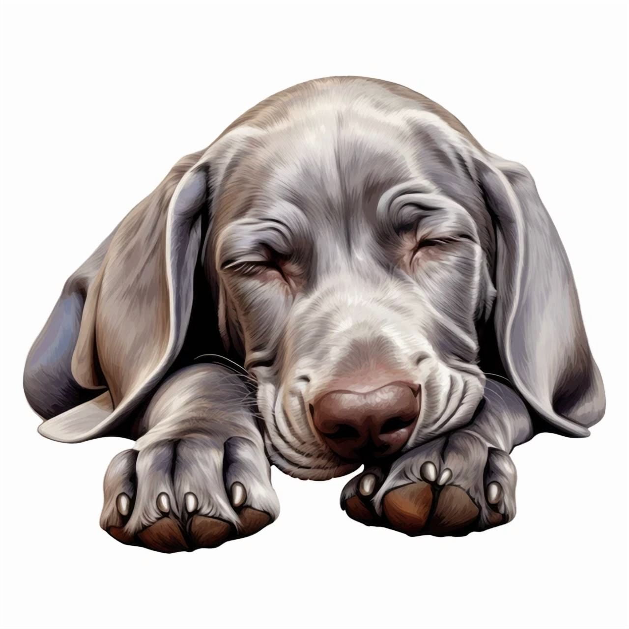 DOPASTICKER Cute Sleeping Dog Car Sticker Dog Sticker Phone Sticker ...