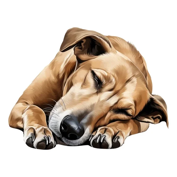DOPASTICKER Cute Sleeping Dog Car Sticker Dog Sticker Phone Sticker ...