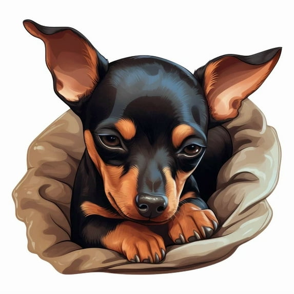 DOPASTICKER Cute Sleeping Dog Car Sticker Dog Sticker Phone Sticker ...