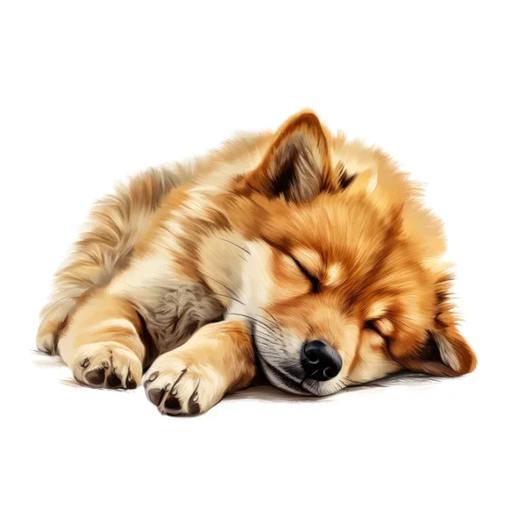 DOPASTICKER Cute Sleeping Dog Car Sticker Dog Sticker Phone Sticker ...