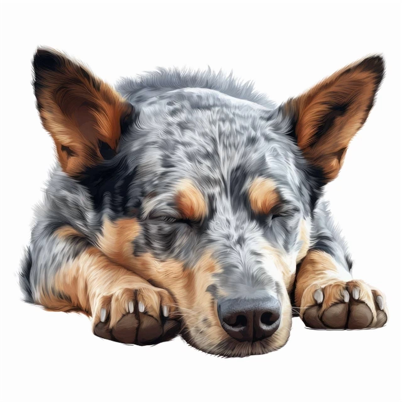 DOPASTICKER Cute Sleeping Dog Car Sticker Dog Sticker Phone Sticker ...