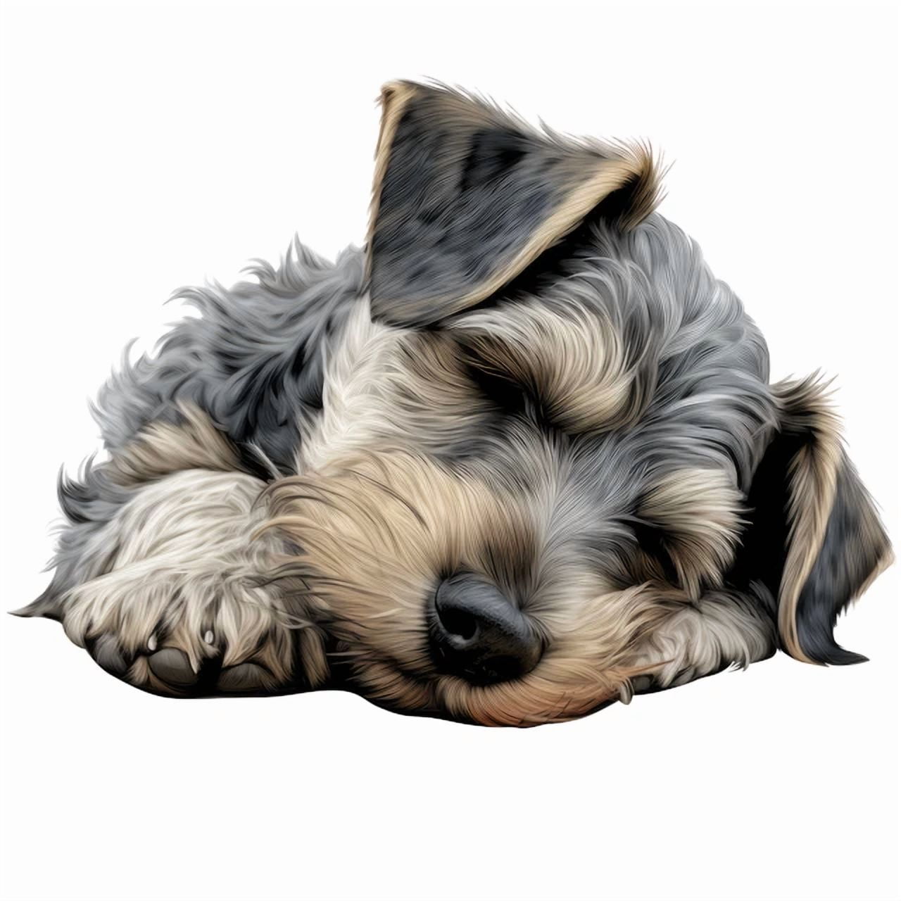 DOPASTICKER Cute Sleeping Dog Car Sticker Dog Sticker Phone Sticker ...