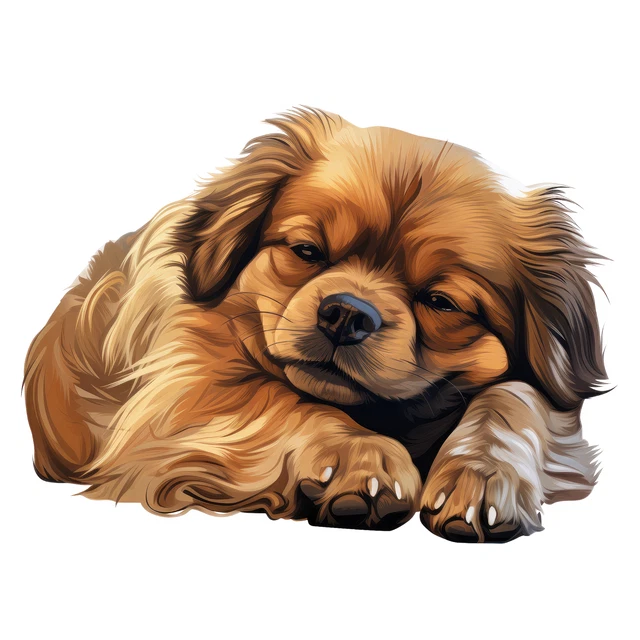 DOPASTICKER Cute Sleeping Dog Car Sticker Dog Sticker Phone Sticker ...