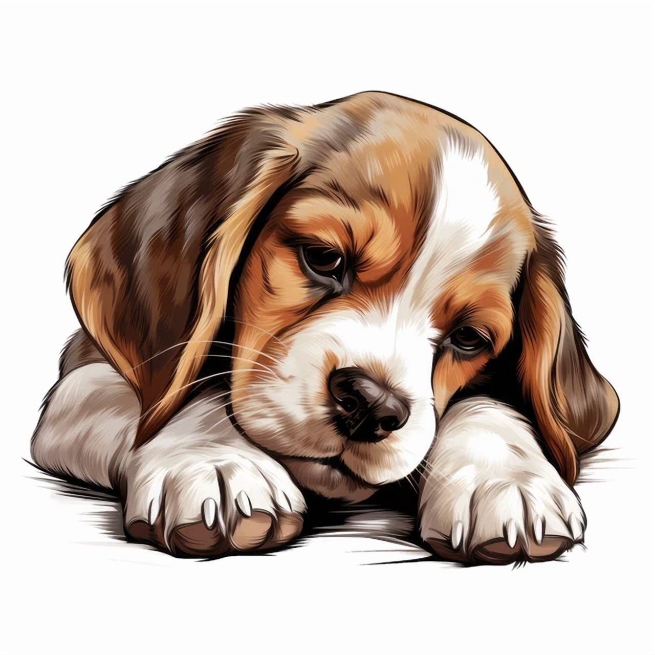 DOPASTICKER Cute Sleeping Dog Car Sticker Dog Sticker Phone Sticker ...