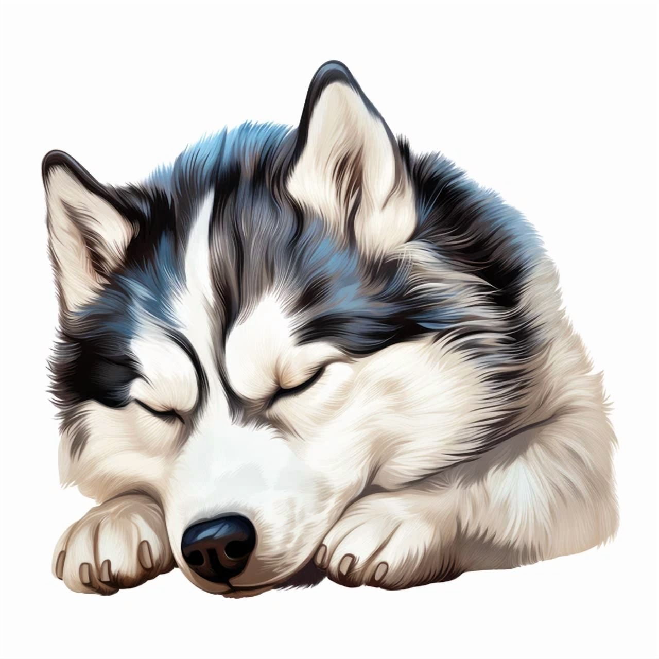 DOPASTICKER Cute Sleeping Dog Car Sticker Dog Sticker Phone Sticker ...