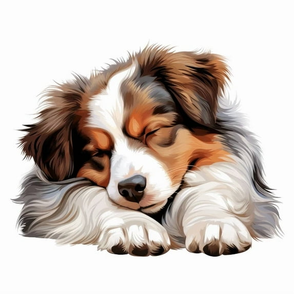 DOPASTICKER Cute Sleeping Dog Car Sticker Dog Sticker Phone Sticker ...