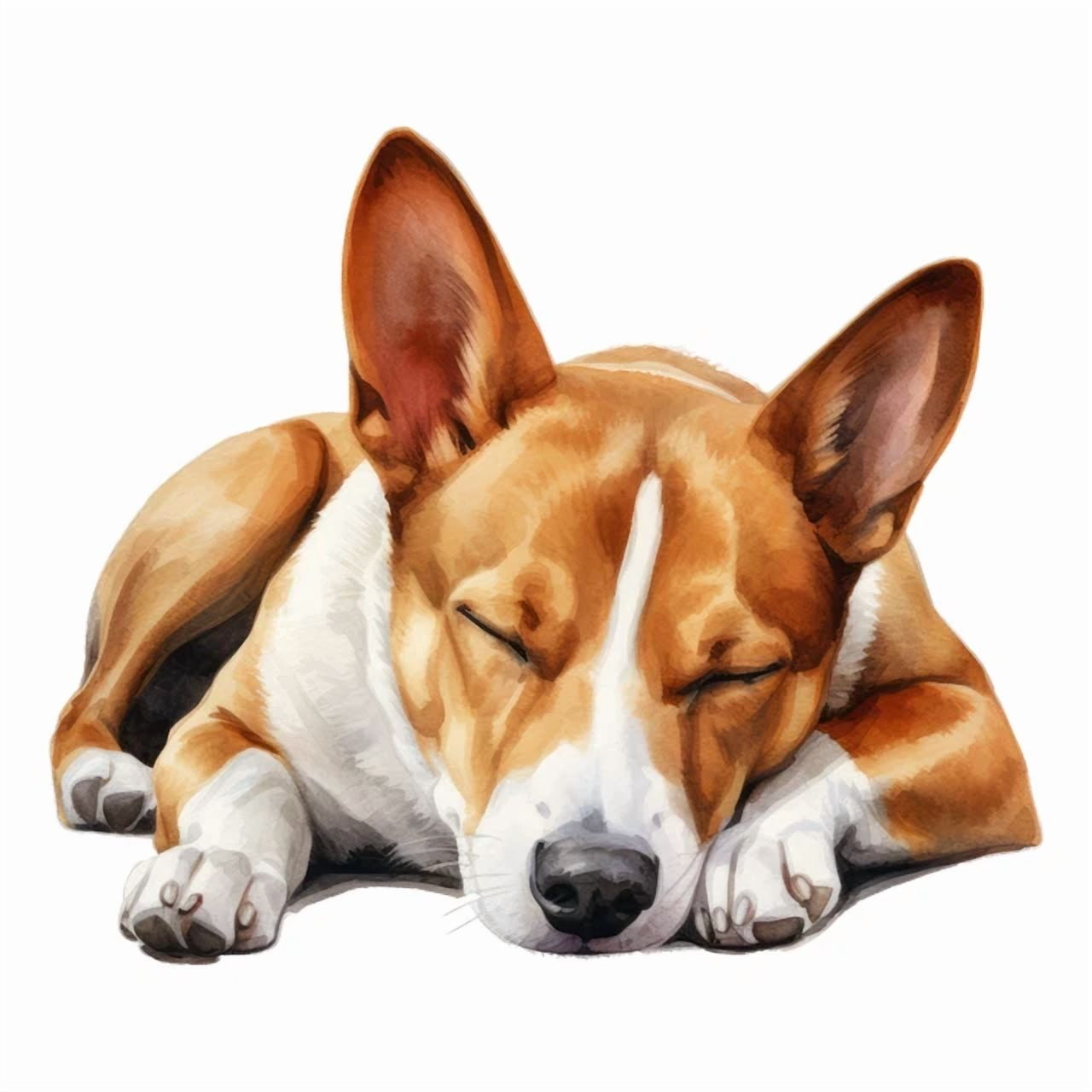 DOPASTICKER Cute Sleeping Dog Car Sticker Dog Sticker Phone Sticker ...