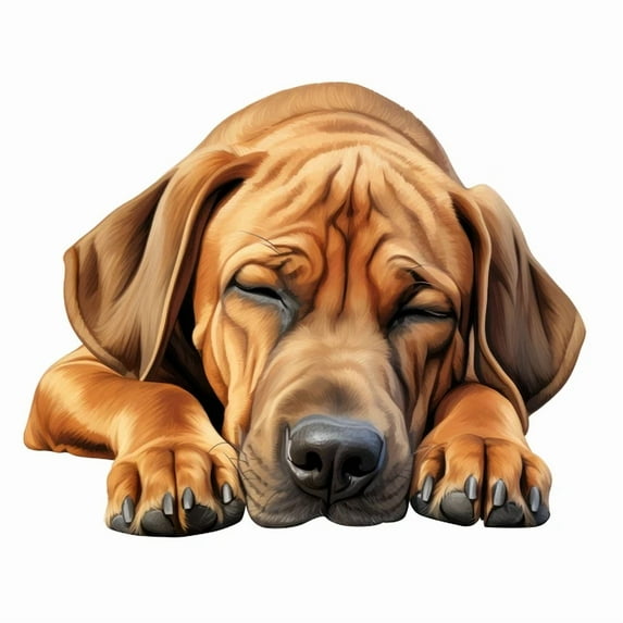 DOPASTICKER Cute Sleeping Dog Car Sticker Dog Sticker Phone Sticker ...
