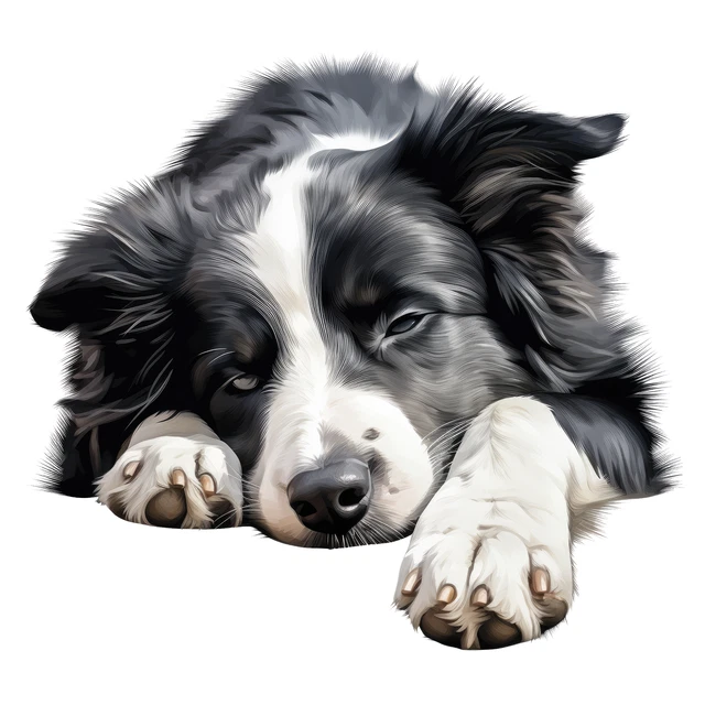 DOPASTICKER Cute Sleeping Dog Car Sticker Dogs Sticker Phone Sticker ...