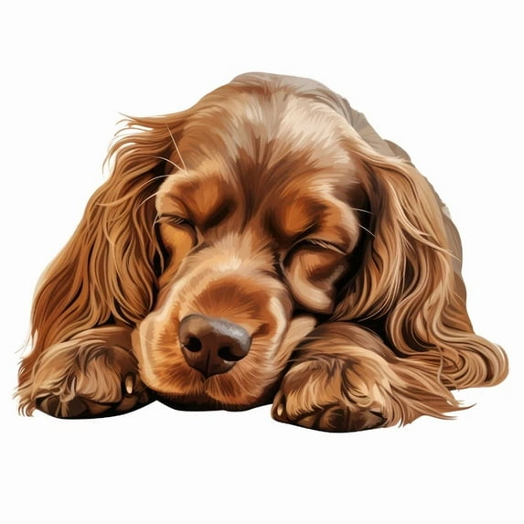 DOPASTICKER Cute Sleeping Dog Car Sticker Dogs Sticker Phone Sticker ...