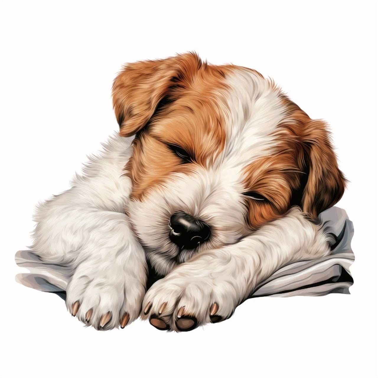 DOPASTICKER Cute Sleeping Dog Car Sticker Dogs Sticker Phone Sticker ...