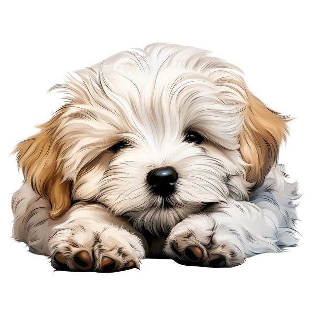 DOPASTICKER Cute Sleeping Dog Car Sticker Dogs Sticker Phone Sticker ...