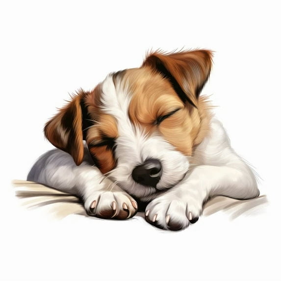 DOPASTICKER Cute Sleeping Dog Car Sticker Dogs Sticker Phone Sticker ...