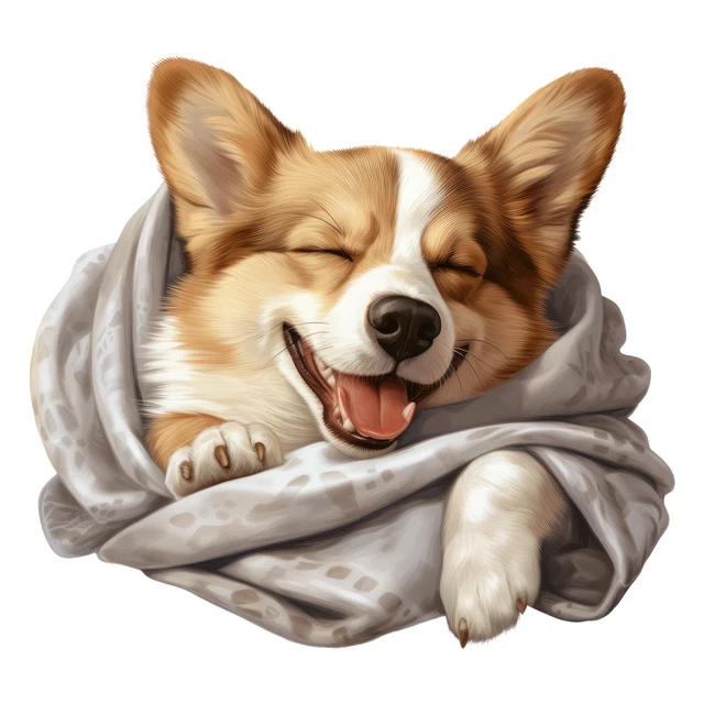 DOPASTICKER Cute Sleeping Dog Car Sticker Dogs Sticker Phone Sticker ...