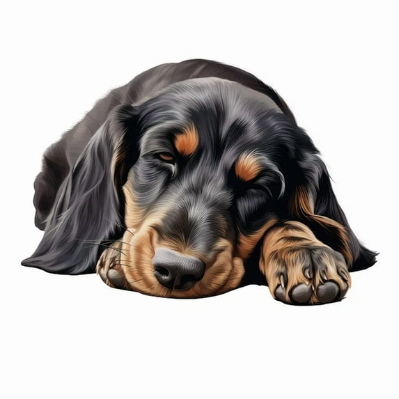 DOPASTICKER Cute Sleeping Dog Car Sticker Dogs Sticker Phone Sticker ...