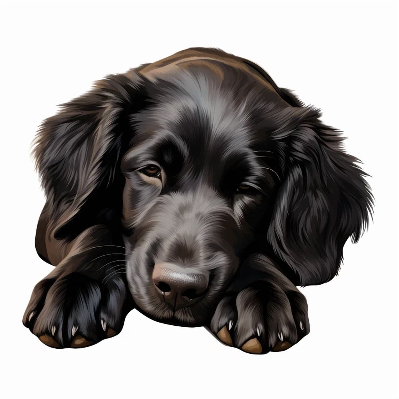 DOPASTICKER Cute Sleeping Dog Car Sticker Dogs Sticker Phone Sticker ...