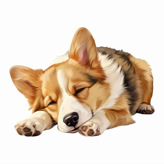 DOPASTICKER Cute Sleeping Dog Car Sticker Dogs Sticker Phone Sticker ...