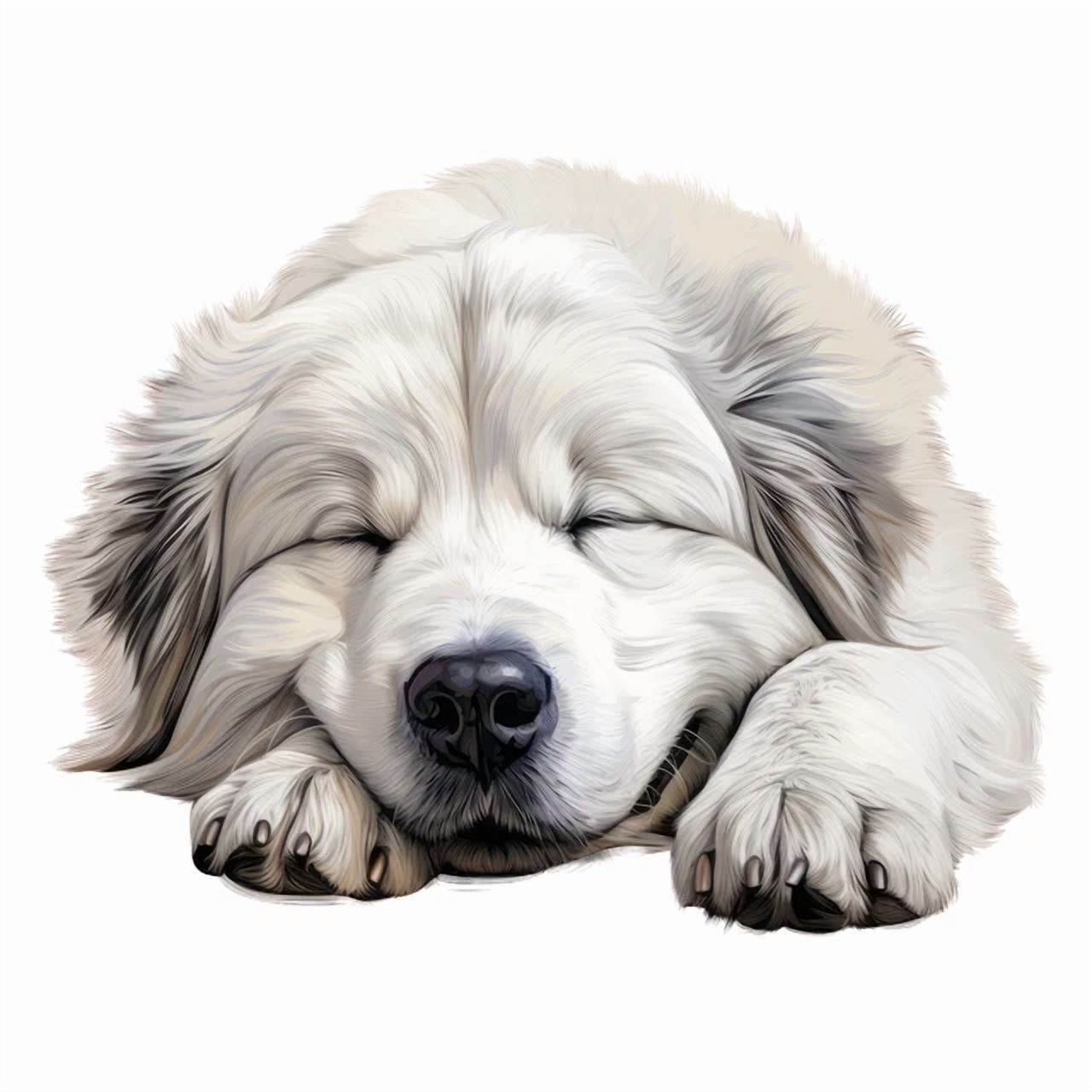 DOPASTICKER Cute Sleeping Dog Car Sticker Dogs Sticker Phone Sticker ...