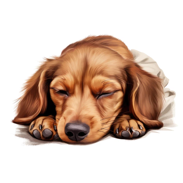 DOPASTICKER Cute Sleeping Dog Car Sticker Dogs Sticker Phone Sticker ...