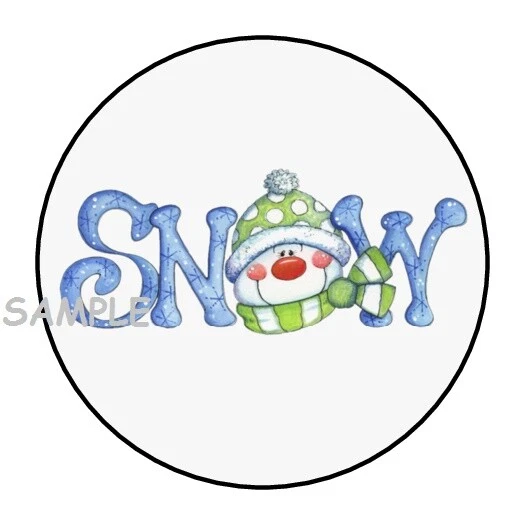 DOPASTICKER Cute Snow Stickers Snowman Christmas Favors Phone Decal ...