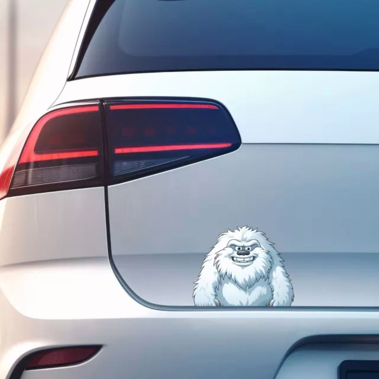 DOPASTICKER Cute Snow Yeti Peeking Peeping Peeker Peeper Sticker Phone ...