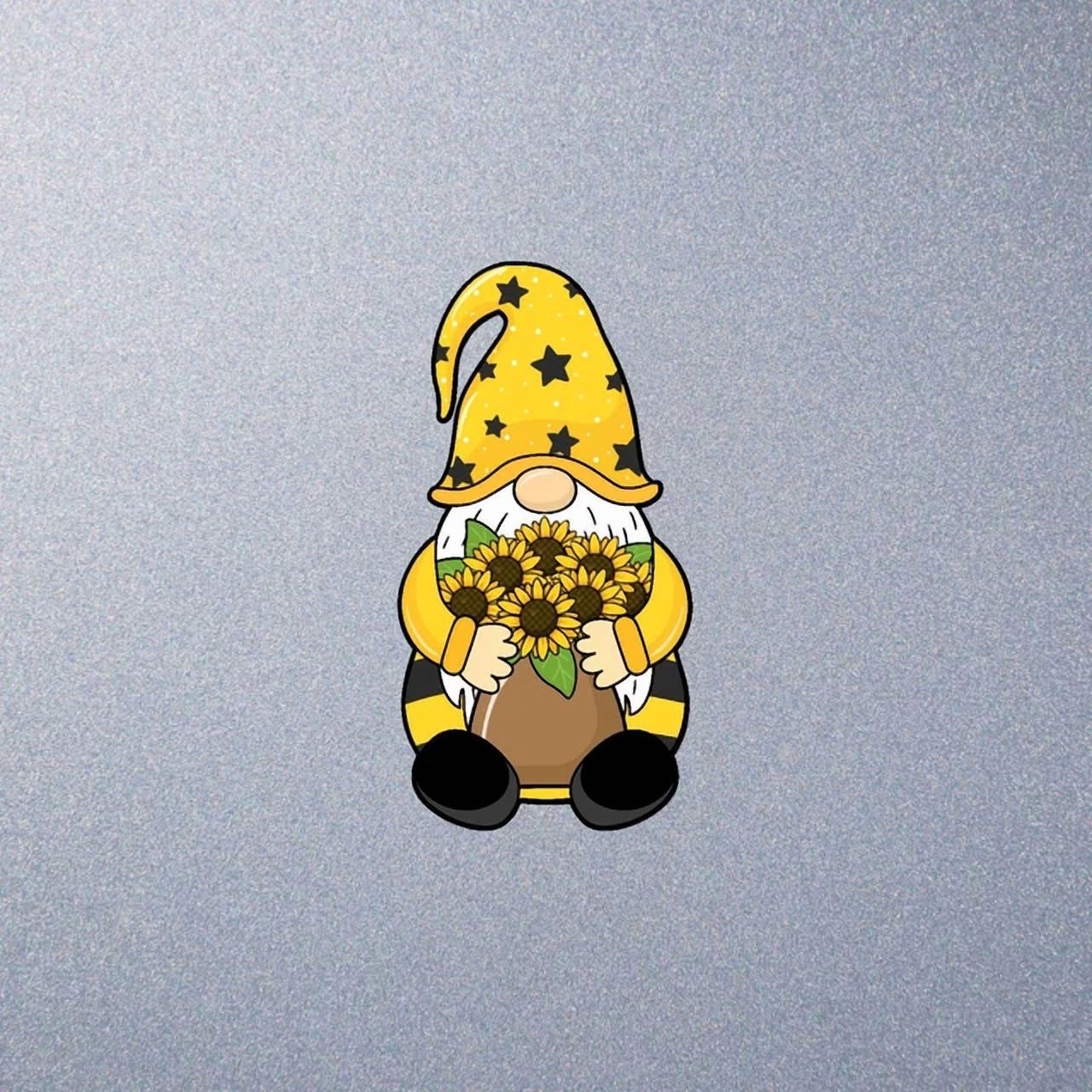 DOPASTICKER Cute Sunflower Gonk Car Sticker Decal, Water Bottle, Laptop ...