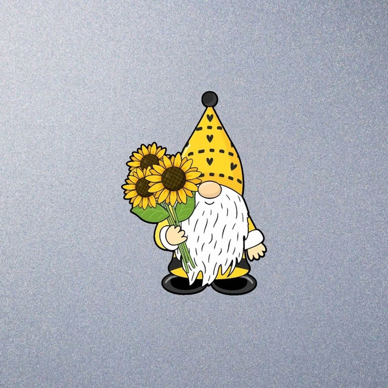 DOPASTICKER Cute Sunflower Gonk Car Sticker Decal, Water Bottle, Laptop ...