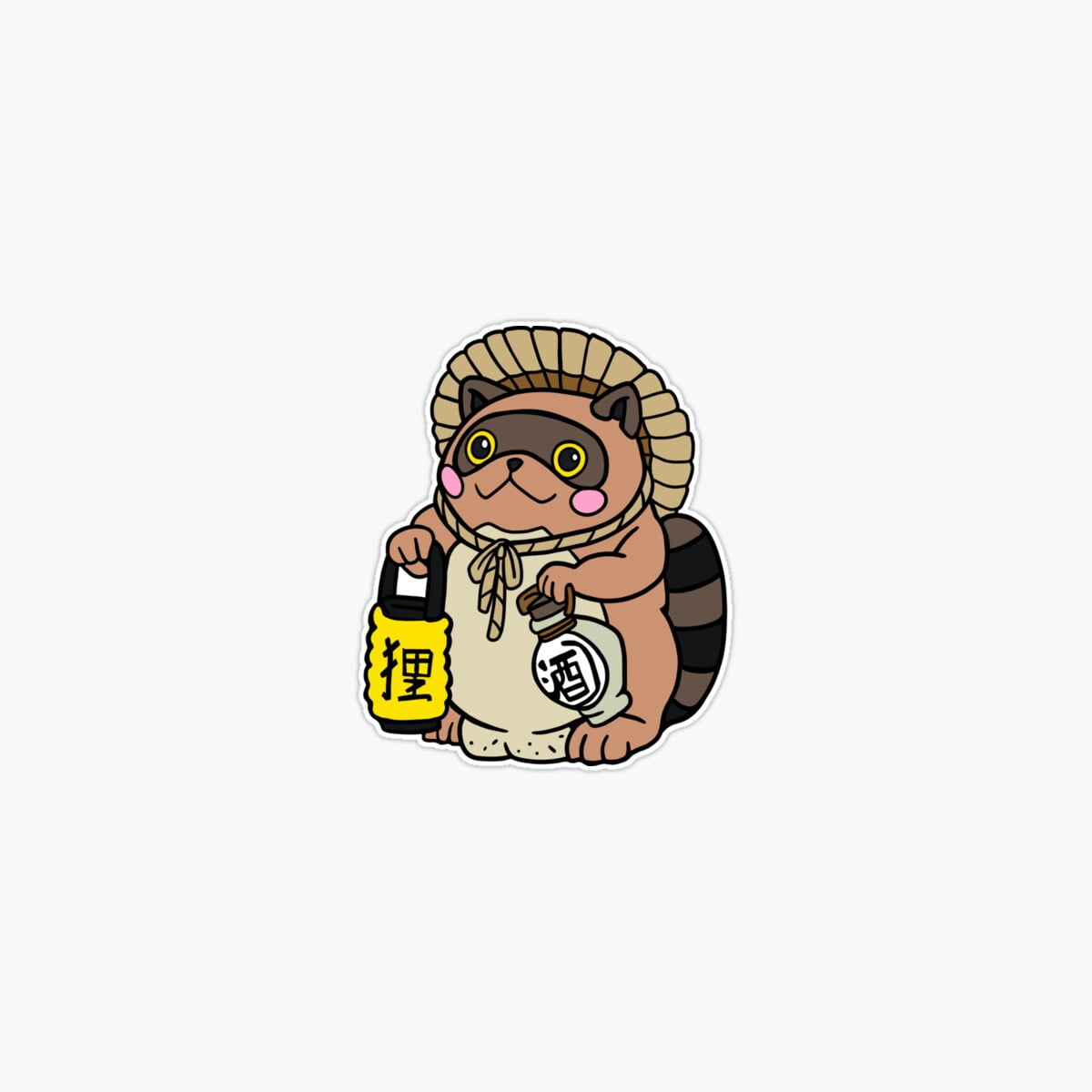 DOPASTICKER Cute Tanuki Sticker, Phone Sticker Water Bottle Sticker Car ...