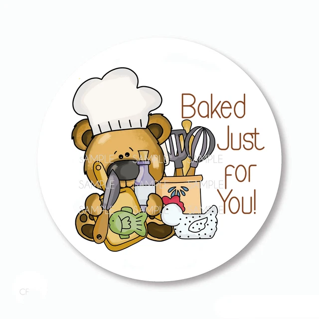 DOPASTICKER Cute Teddy Bear Baked For You Scrapbook Stickers Phone ...