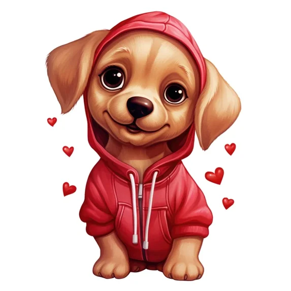 DOPASTICKER Cute V-Day Dog Car Sticker Dogs Sticker Phone Sticker ...