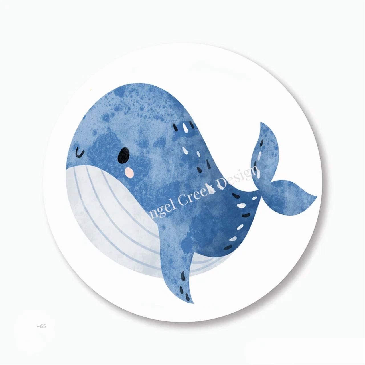 DOPASTICKER Cute Watercolor Whale Stickers Under The Sea Phone Decal ...