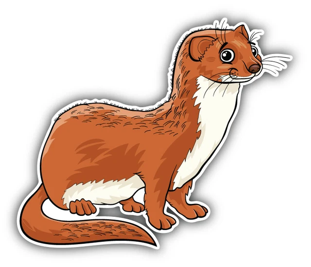 DOPASTICKER Cute Weasel Animal Sticker Decal Phone Decal Water Bottle ...