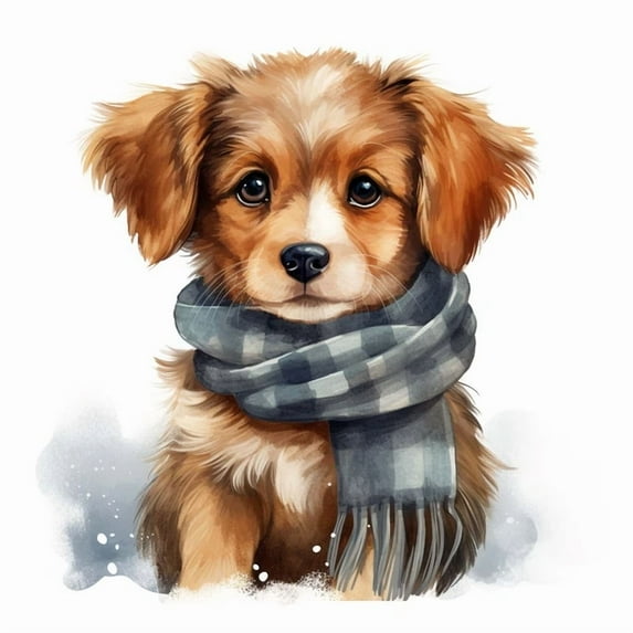 DOPASTICKER Cute Winter Dog Car Sticker Dogs Sticker Phone Sticker ...