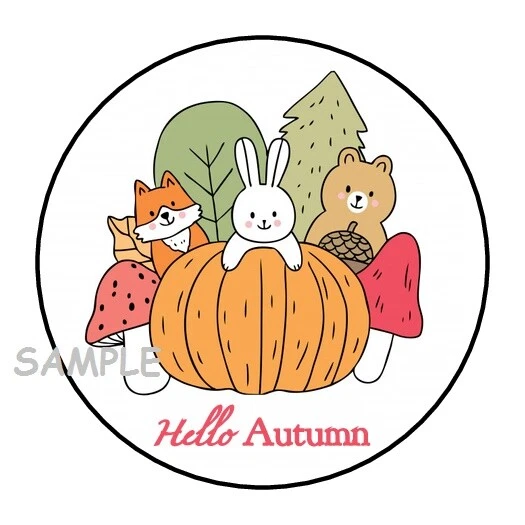 DOPASTICKER Cute Woodland Animals Autumn Stickers Fall Phone Decal ...