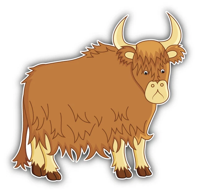 DOPASTICKER Cute Yak Sticker Decal Phone Decal Water Bottle Stickers ...