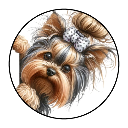 DOPASTICKER Cute Yorkie Stickers Favors Puppy Dog Phone Decal Water ...