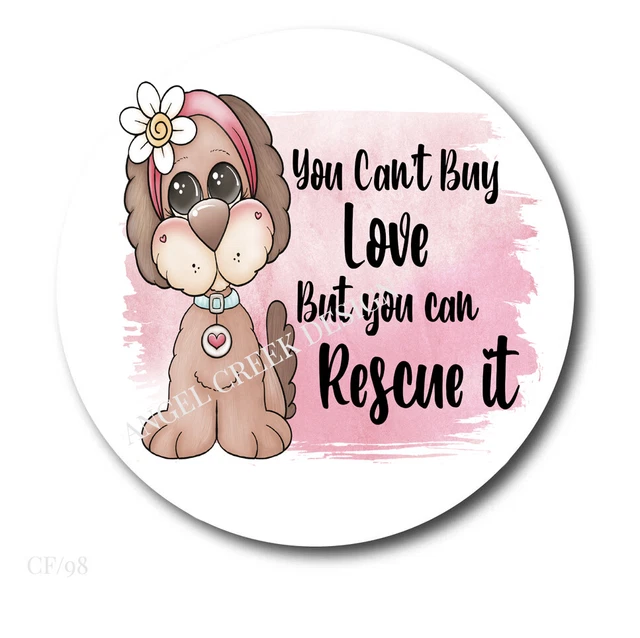 DOPASTICKER Cute You Can'T Buy Love Rescue Dog Scrapbook Stickers Dog ...
