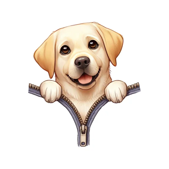 DOPASTICKER Cute Zipper Dog Car Sticker Dogs Sticker Phone Sticker ...