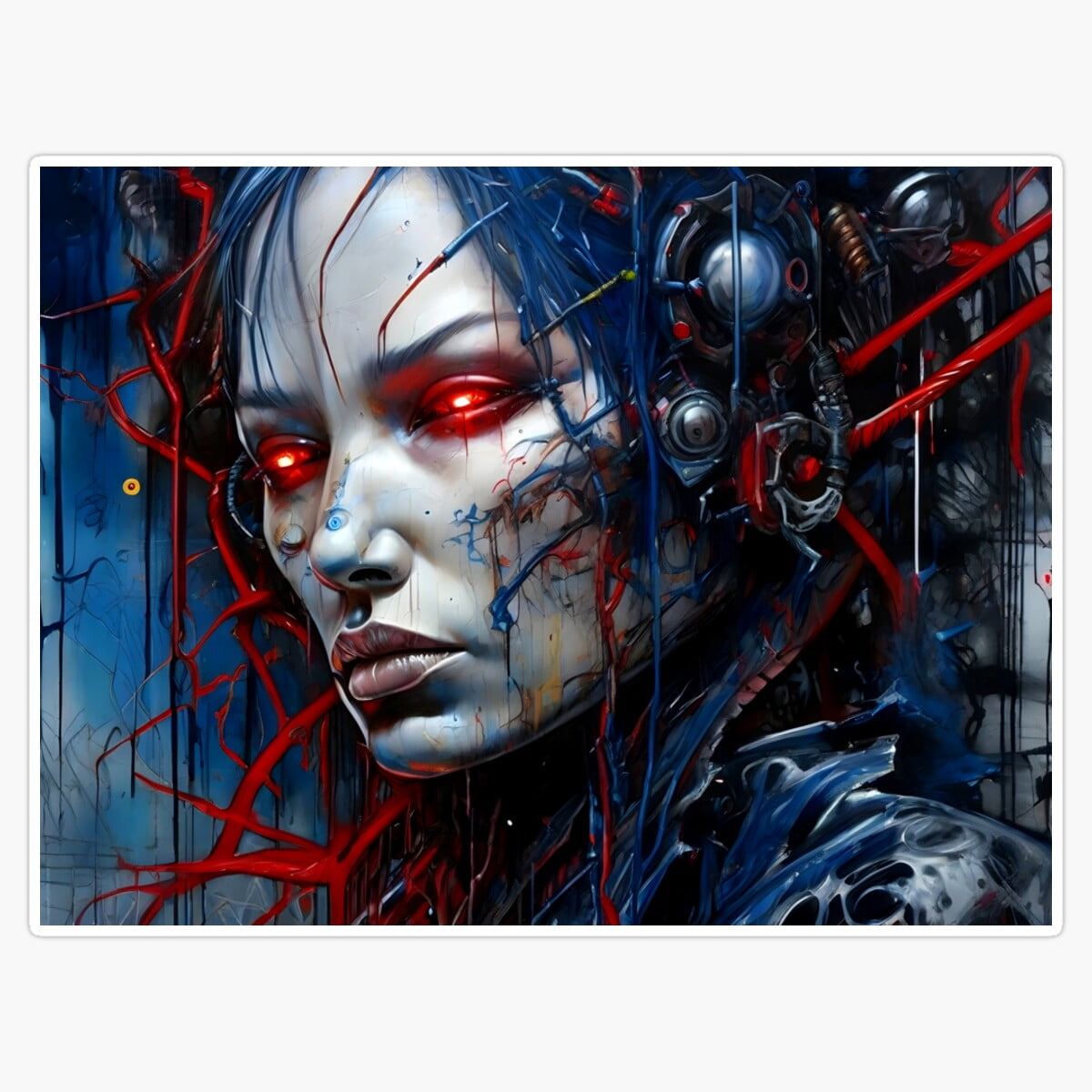 DOPASTICKER Cyborg #11 Sticker, Phone Sticker Car Stickers, Birthday ...