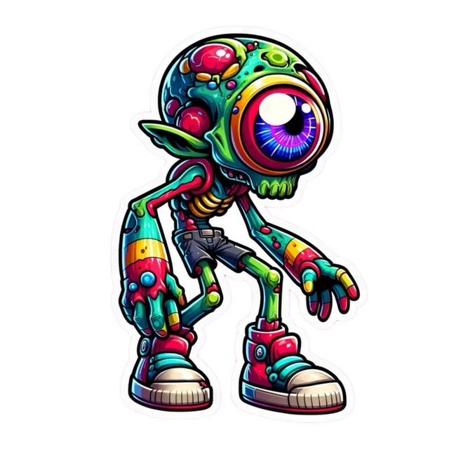 DOPASTICKER Cyclops Monster Sticker Street Art Urban Edgy Grunge Punk ...