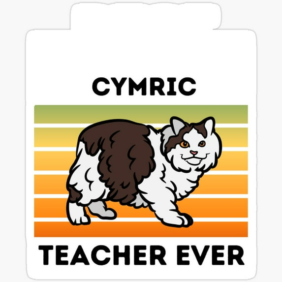 DOPASTICKER Cymric Cat Teacher Lovers, Gift Teachers Cymric Lovers ...