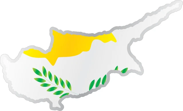 DOPASTICKER Cyprus Country Flag Map Car Window Mirror Sticker Decal ...